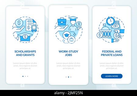 Financial aid onboarding mobile app screen Stock Vector Image & Art - Alamy