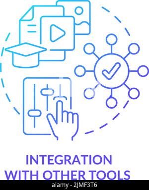 Integration with other software blue gradient concept icon Stock Vector Image & Art - Alamy