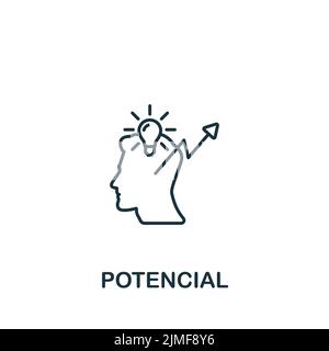 Potencial icon. Monochrome simple icon for templates, web design and ...