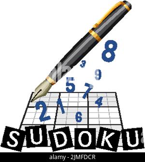 Sudoku logo poster design illustration Stock Vector Image & Art - Alamy