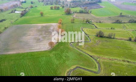 Beautiful natural Patterns of Farmfields in Countryside at Summer ...
