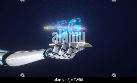 Humanoid Robot Hand Smartphone 5G Stock Photo - Alamy