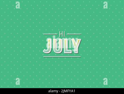 July Lettering Word. Month Planner Sticker Stock Vector Image & Art - Alamy