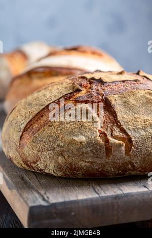 Artisanal sourdough bread close-up Stock Photo - Alamy