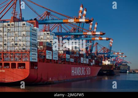 Container ship Cap San Augustin, ship of the Cap San class, at the ...