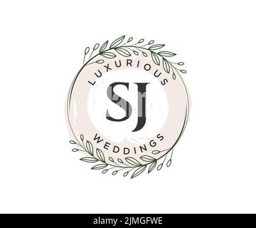 Initial Letter SJ Logo, Hand Drawn Signature Logo - Signature Monogram ...