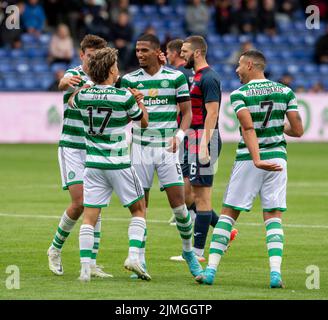 Celtic’s Moritz Jenz celebrates scoring their side's third goal of the ...