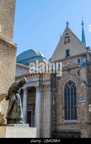GENEVA, SWITZERLAND - SEPTEMBER 4, 2013: Jeremie (Jeremiah) statue in ...