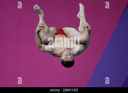 Jordan Houlden in the Men's 3m Springboard Final during day two of the ...