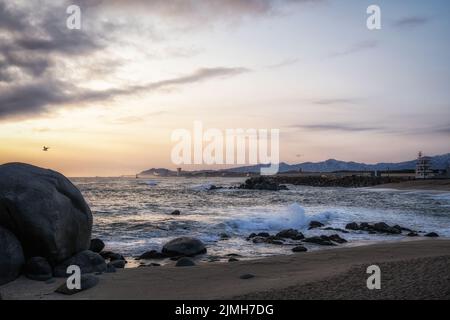 Sacheon beach sunrise Stock Photo - Alamy