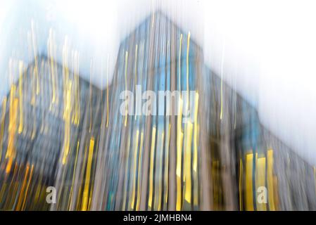 Frankfurt skyscraper, wipe effect Stock Photo - Alamy