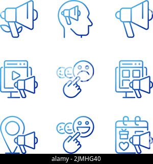 Local marketing pixel perfect gradient linear vector icon Stock Vector ...