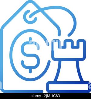 Marketing strategy pixel perfect gradient linear vector icon Stock ...