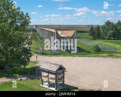 Overview of the Brooks Aqueduct National Historic Site used for crop ...