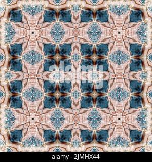 Retro boho geometric kaleidoscope scarf pattern background. Colorful ...