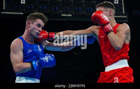 Wales's Ioan Croft (right) and Scotland's Tyler Jolly in the Men's ...