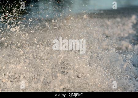 Frothy water splash in river or lake, abstract background Stock Photo ...