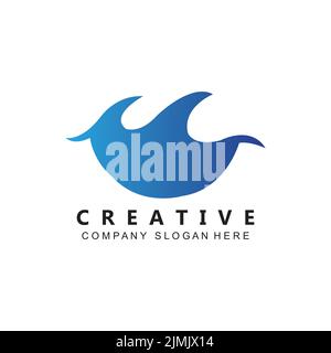 simple ocean wave logo icon vector Stock Vector Image & Art - Alamy