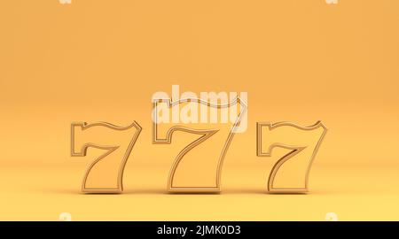 Yellow 777 sign 3D Stock Photo - Alamy