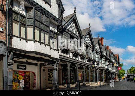 Tudor Half-timbered Buildings, Chester, Cheshire, England Stock Photo ...