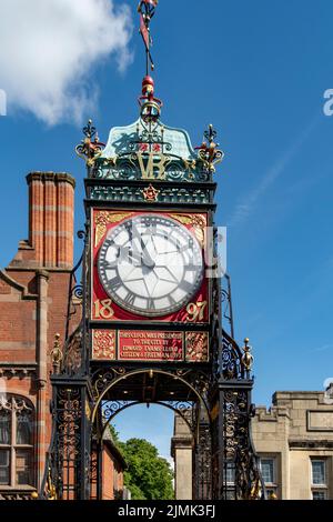 Chester historic 'clock' on city walls near the Chester City Centre in ...