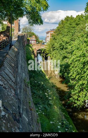 Historical Old town of Chester city, famous for its well preserved ...
