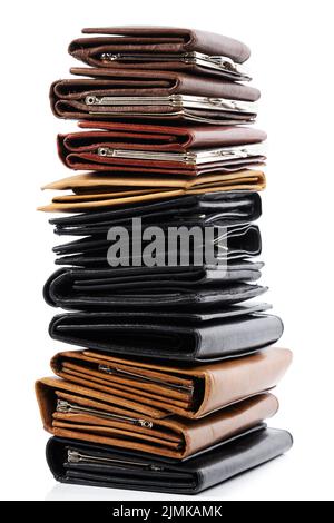 wallets on a white background Stock Photo - Alamy