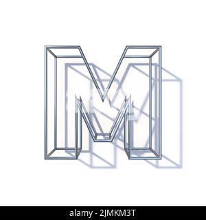 Steel wire frame font Letter A 3D Stock Photo - Alamy