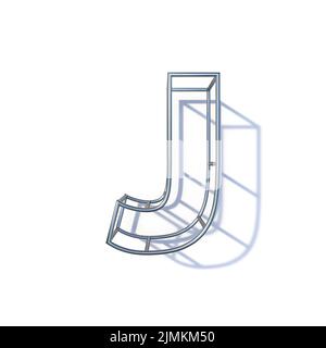 Steel wire frame font Letter G 3D Stock Photo - Alamy