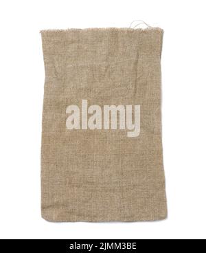 Empty Linen sack isolated on white background. Top view Stock Photo - Alamy