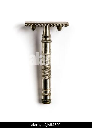 Old vintage shaver isolated on a white background Stock Photo - Alamy