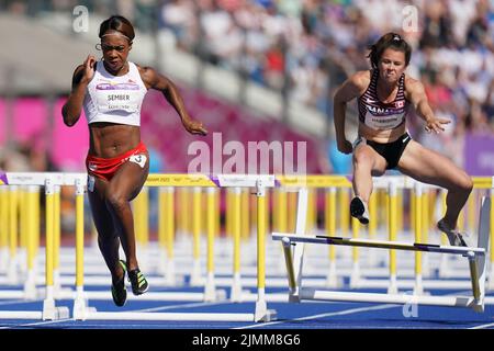 England's Cindy Sember (left) during Women's 100m Hurdles - Final at ...