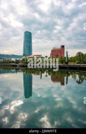 cityscape from Bilbao city, Basque country, Spain, travel destinations ...