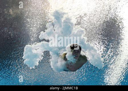 Malaysia’s Bertrand Rhodict Anak Lises in action during the Men’s 10m ...