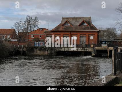 New Mills Sluice and old water powered air compressor station under ...
