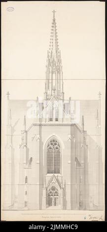 Cremer Robert (1826-1882), Evangelical Church, Krefeld: Longitudinal ...