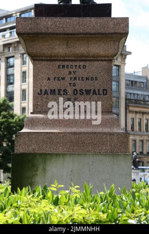 James Oswald MP statue in George Square, Glasgow, Scotland Stock Photo ...