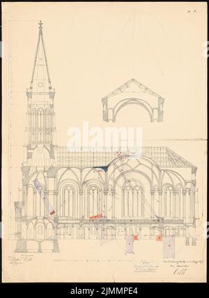 Orth August (1828-1901), Zionskirche, Berlin (1866): Interior view ...