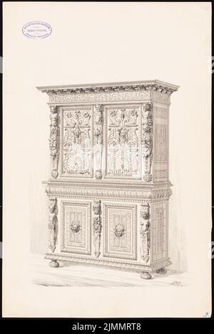 Rieß Carl (1831-1884), closet (without dat.): View. Ink on cardboard ...