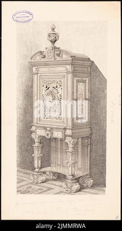 Rieß Carl (1831-1884), closet (without dat.): View. Ink on cardboard ...