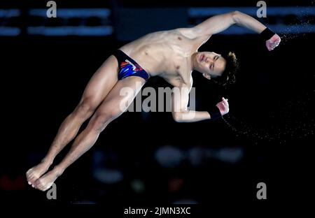 Malaysia’s Bertrand Rhodict Anak Lises in action during the Men’s 10m ...