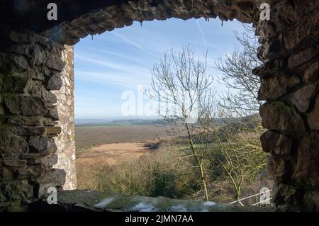 Weobley Castle Llanrhidian Marsh Gower Peninsula Wales Chimney Stock ...