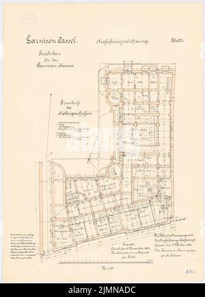 Koppen, garrison casino, Kassel (1901-1903): floor plan DG 1: 100 ...