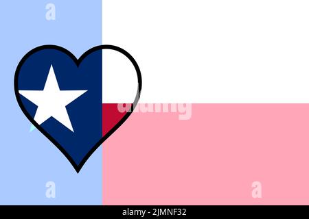 flag of texas and heart Stock Photo - Alamy