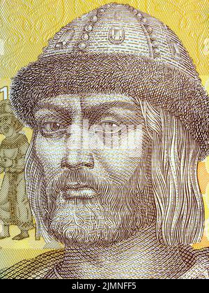 Vladimir the Great portrait from Ukrainian money - Hryvnia Stock Photo ...