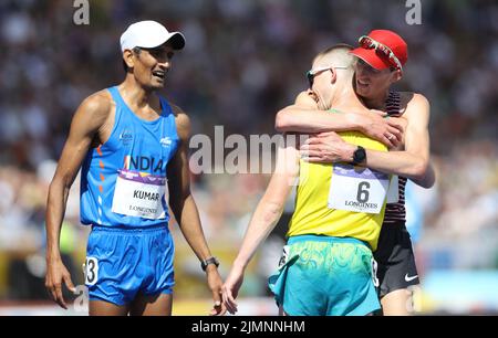 Sandeep Kumar of India and Evan Dunfee of Canada competing in the men’s ...