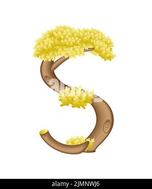 Letter in the form of tree Stock Photo - Alamy