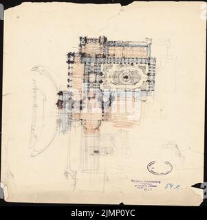 Kayser & von Großheim, town hall in Hamburg. (?) (approx. 1876): facade ...