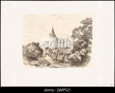 Grisebach Hans (1848-1904), Sesswegen Castle (1892): Perspective view ...