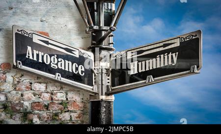Street Sign the Direction Way to Moral versus Profit Stock Photo - Alamy